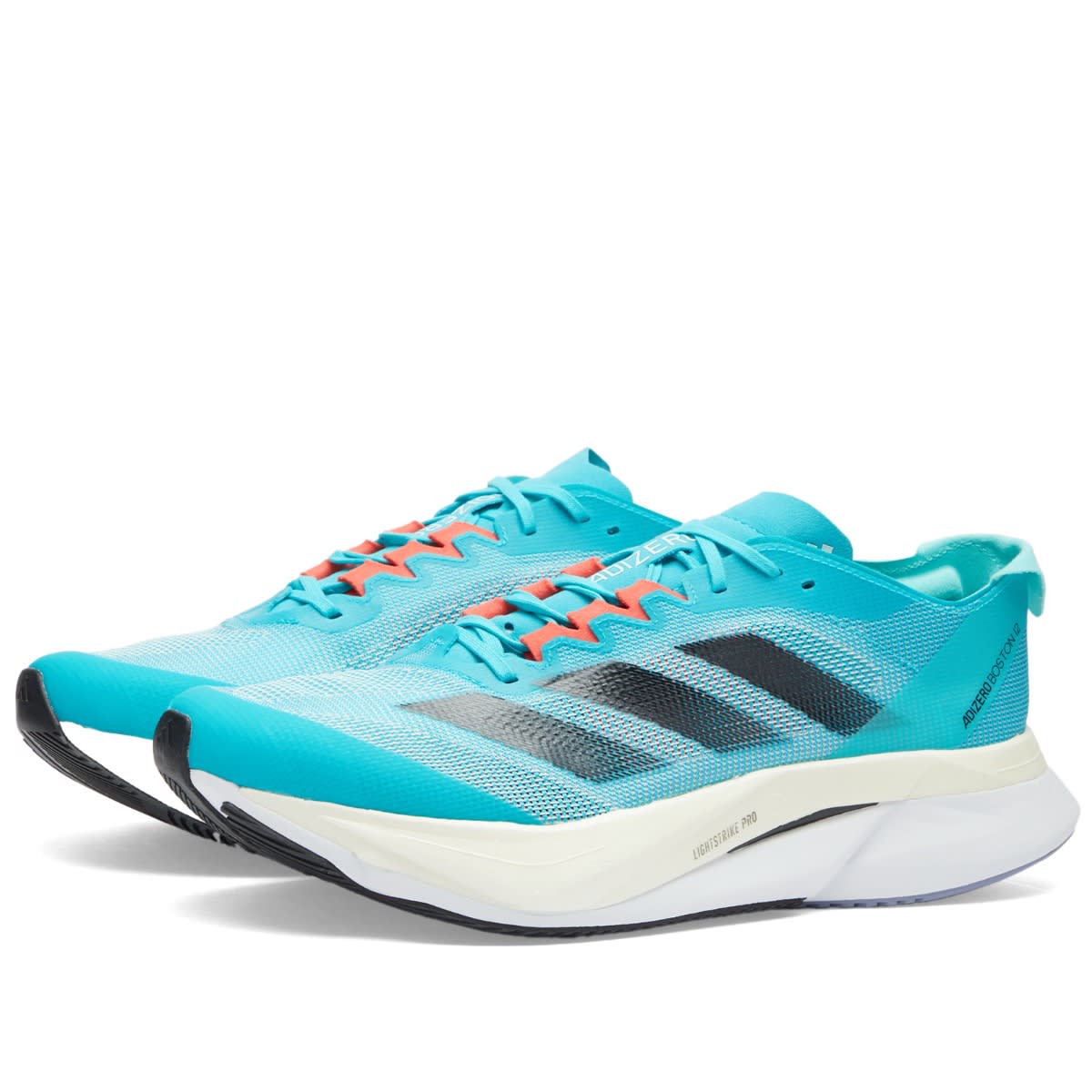 Adidas Adizero Boston 12 Lucid Cyan, Core Black & Flash Aqua | END.