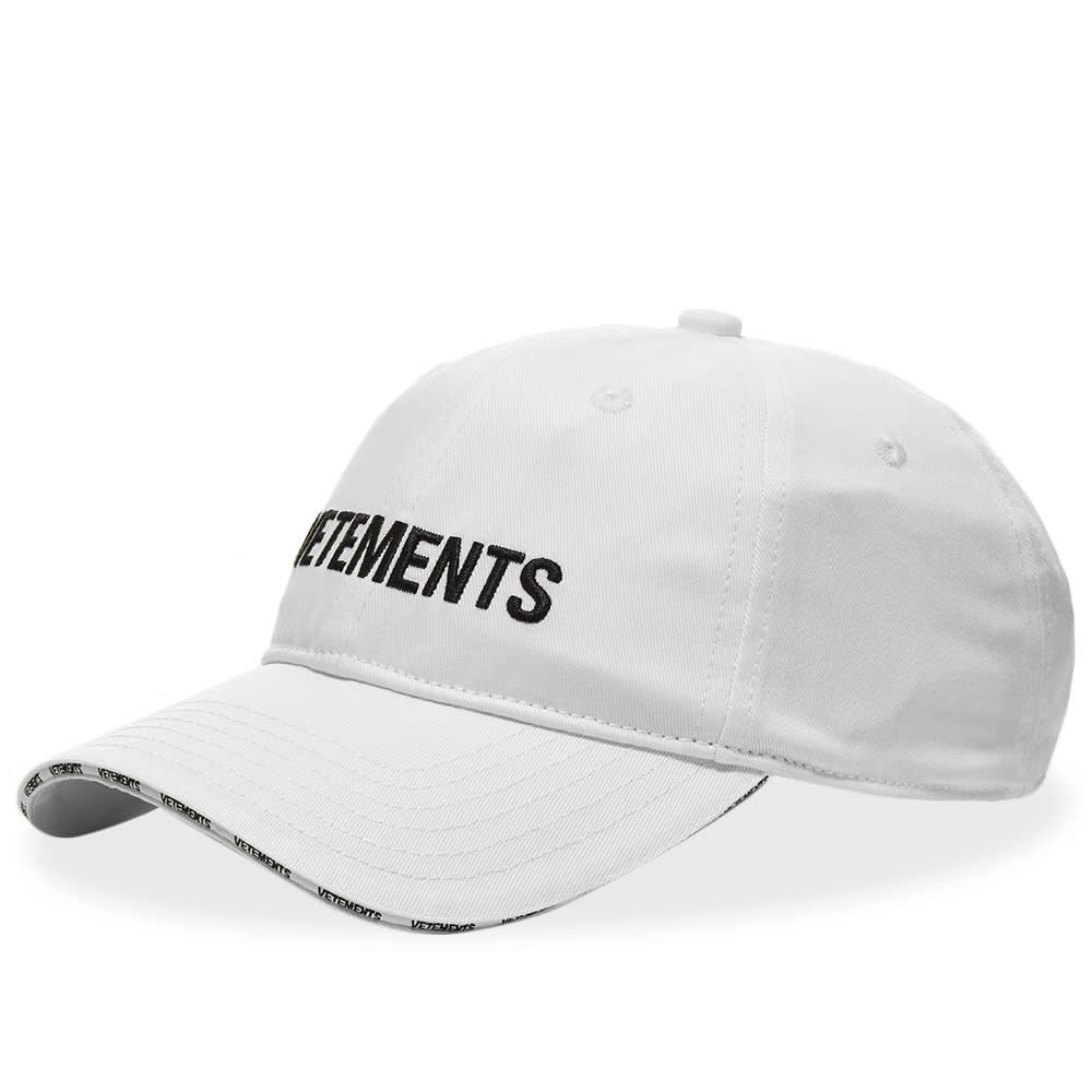 VETEMENTS Logo Cap Wht&Blck | END.