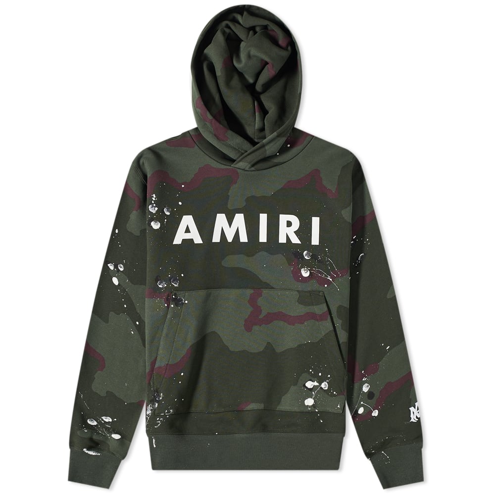 AMIRI Army Logo Hoodie Camo | END.