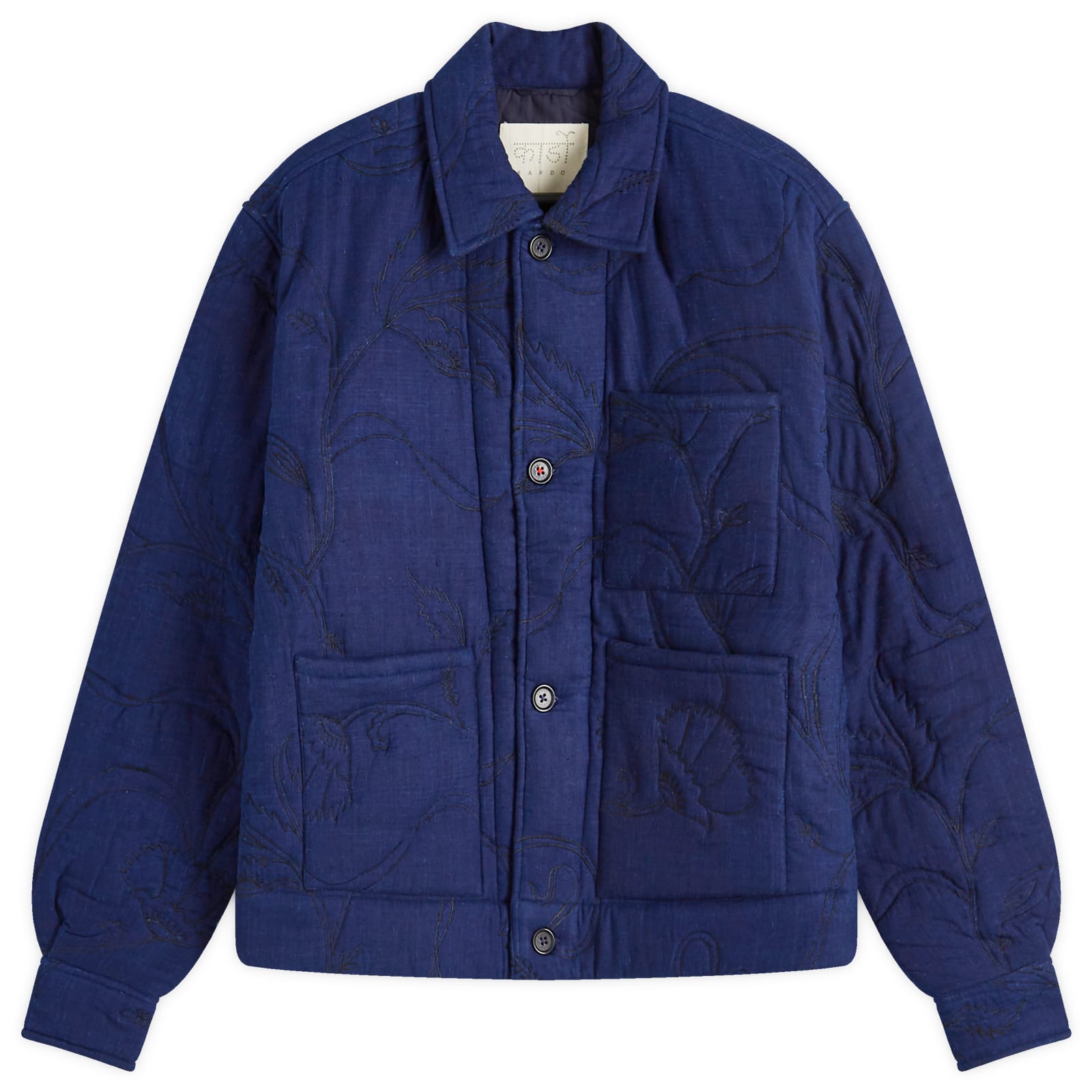Kardo Bodhi Hand Embroidered Quilted Jacket Blue | END. (US)
