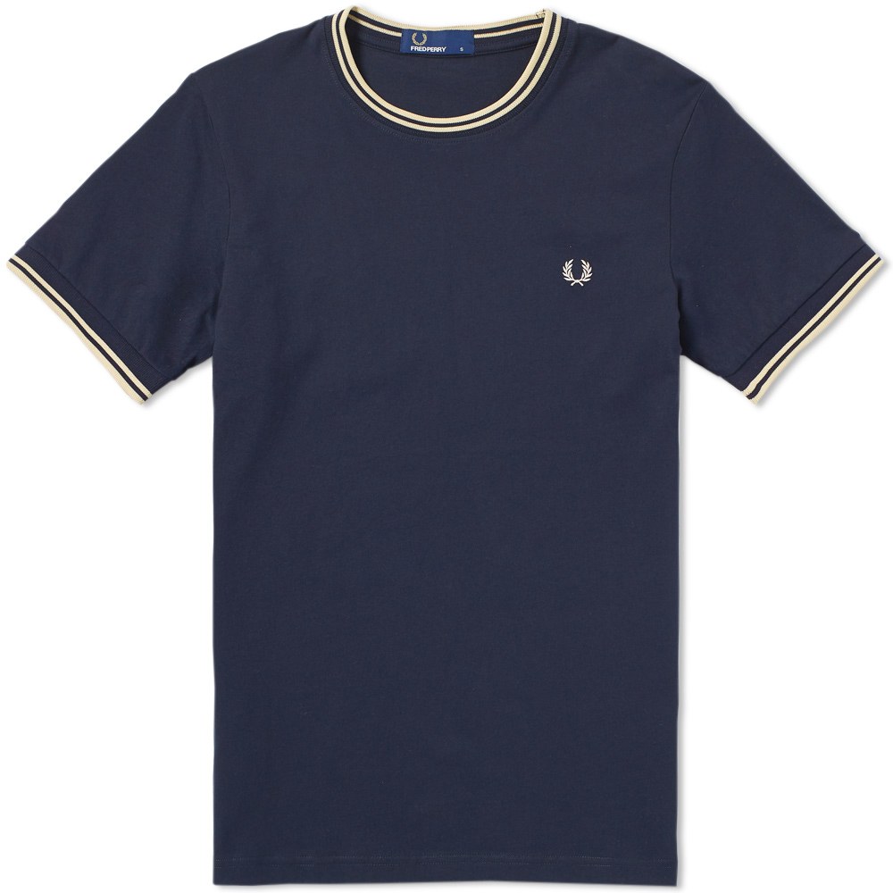 Fred Perry Twin Tipped Ringer Tee Navy | END.