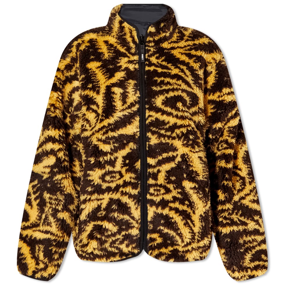 Obey Aiden Reversible Sherpa Jacket Golden Harvest Multi | END.