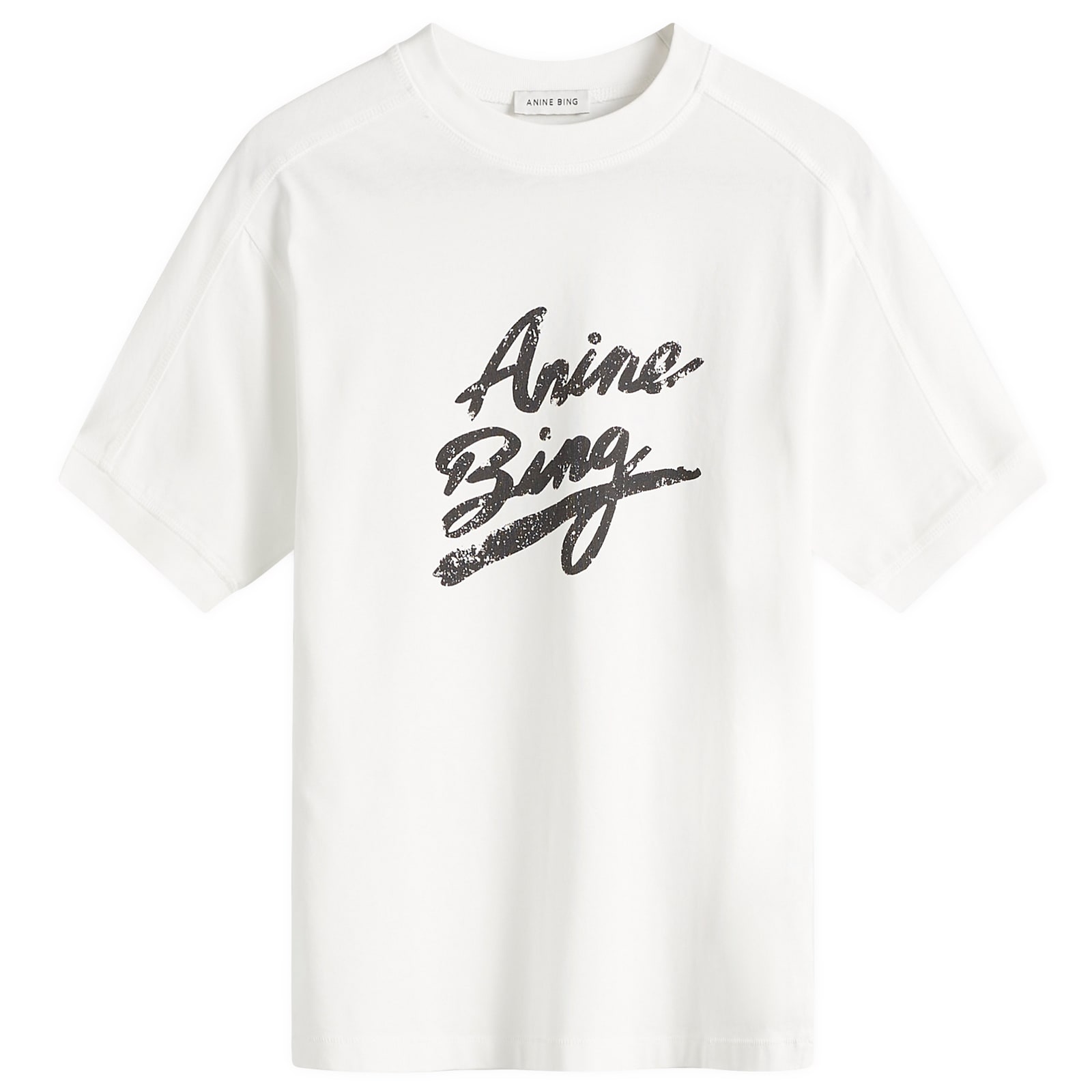 Anine Bing Jaylin Signature T-Shirt Ivory | END. (US)