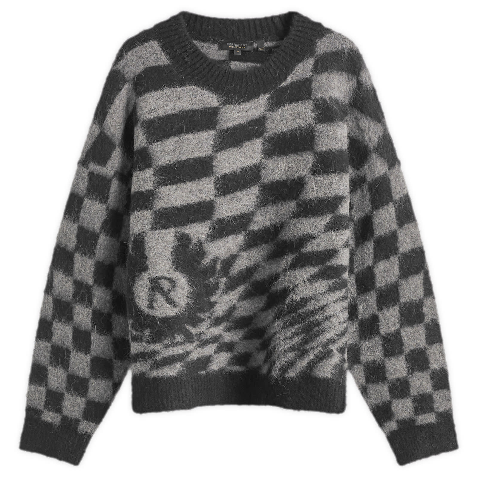 Represent x Belstaff Checkerboard Knit Sweater Shadow | END. (GB)