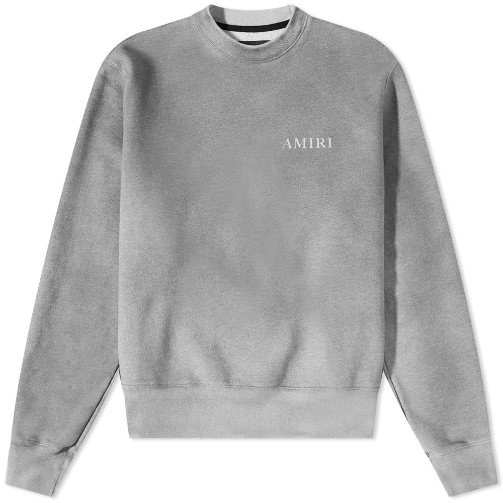 AMIRI Aged Puff Logo Crew Sweat Grey | END. (SG)