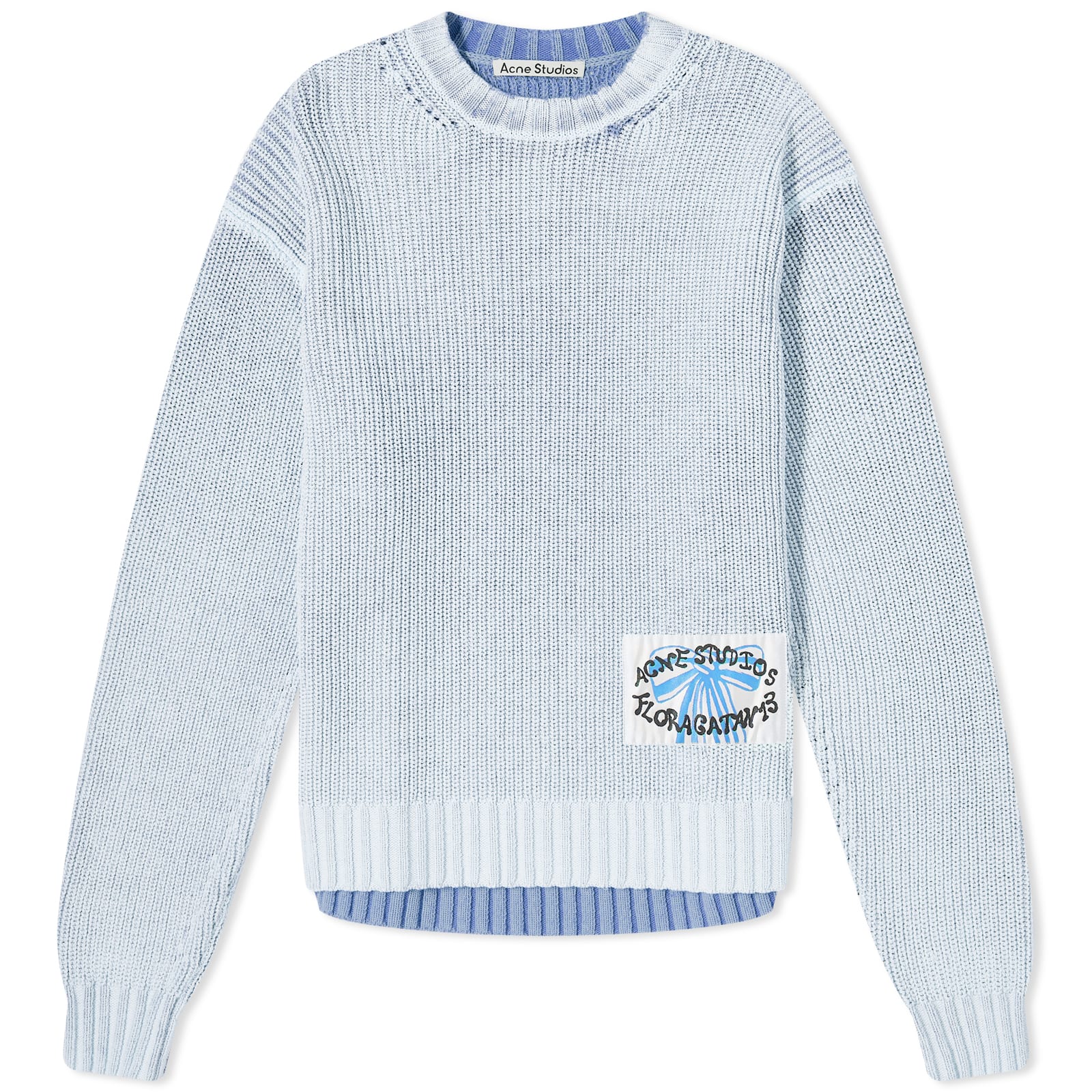 Acne Studios Knitted Jumper Old Blue & White | END. (GB)
