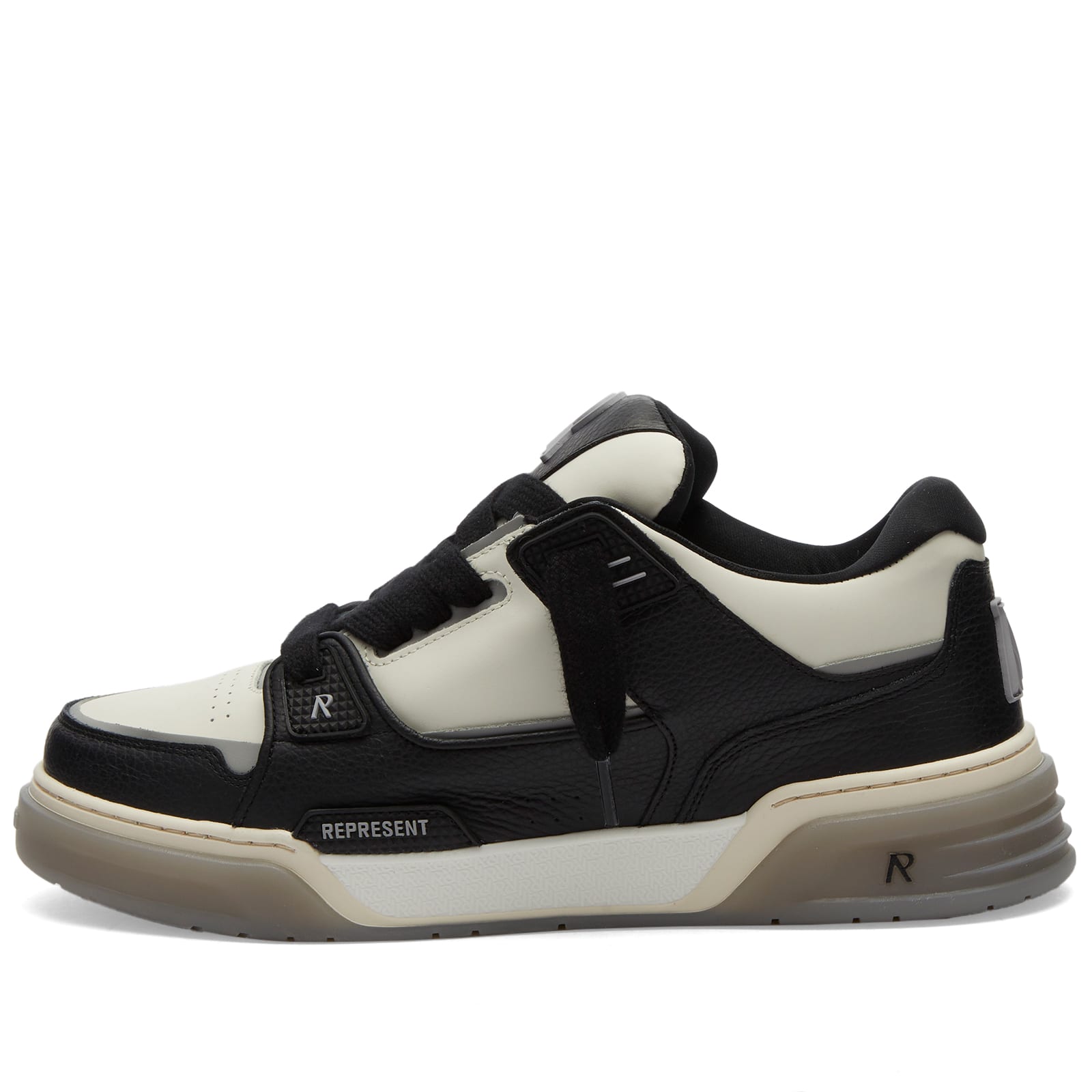 Represent Studio Sneaker Black & Vintage White | END. (US)