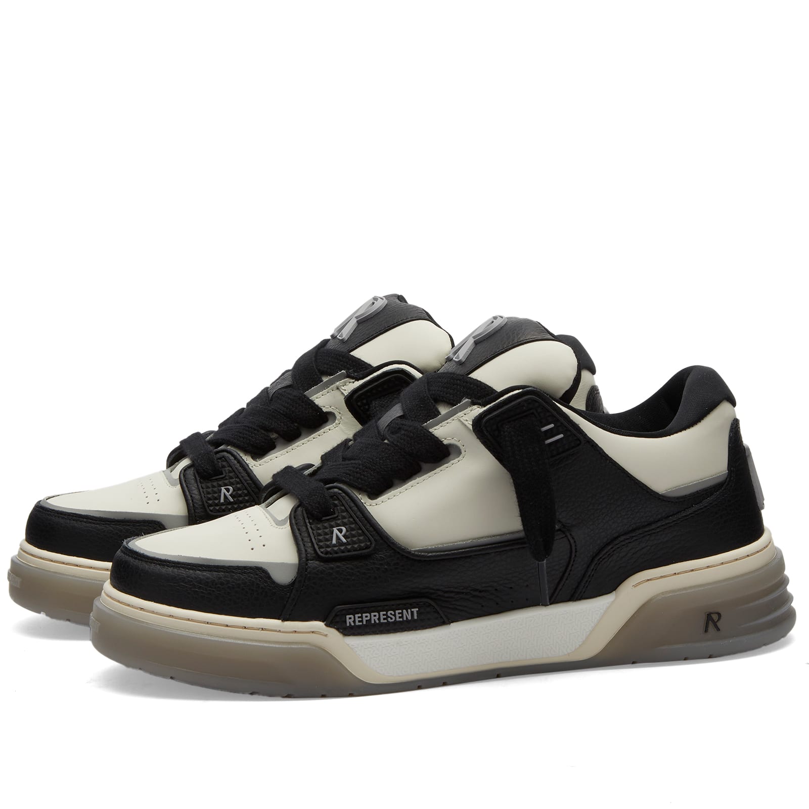 Represent Studio Sneaker Black & Vintage White | END.