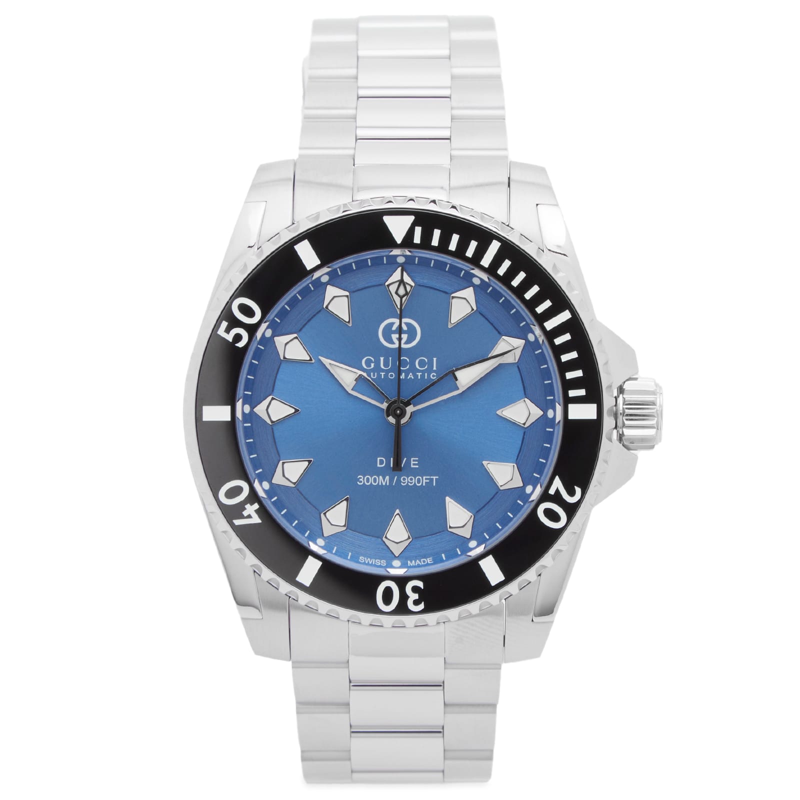 Gucci Dive Watch 40mm Silver & Blue | END. (US)