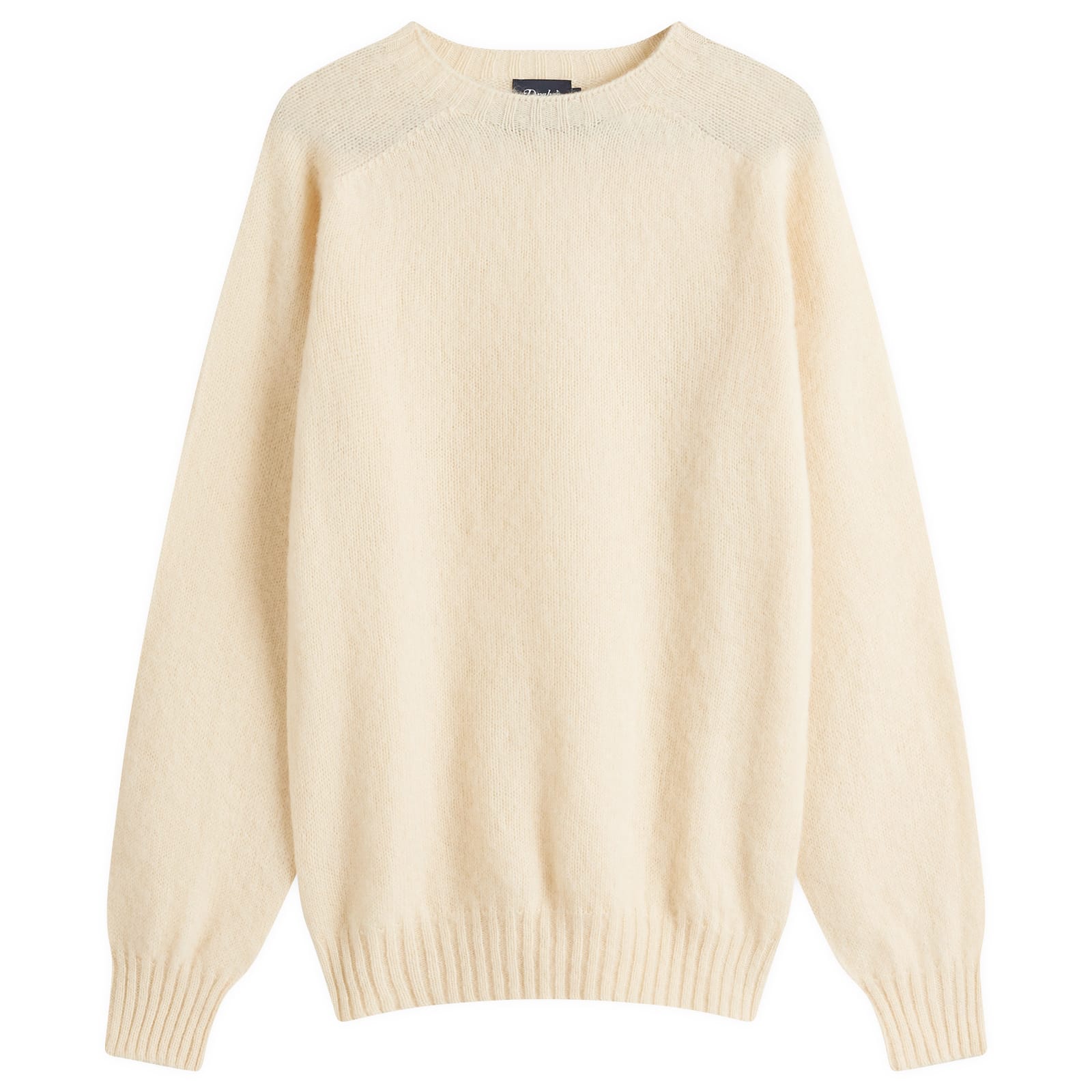 Drake's Brushed Shetland Crewneck Jumper Cream | END. (GB)