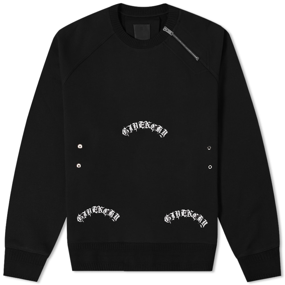 Givenchy Oversized Power Of 3 Zip Crew Sweat Black | END. (AR)