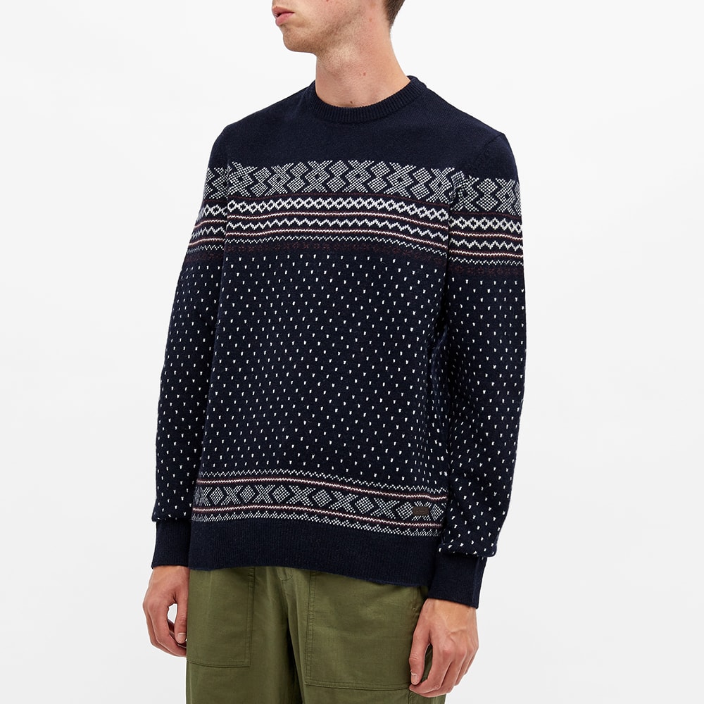 Barbour Essential Fair Isle Crew Knit Navy | END. (UK)