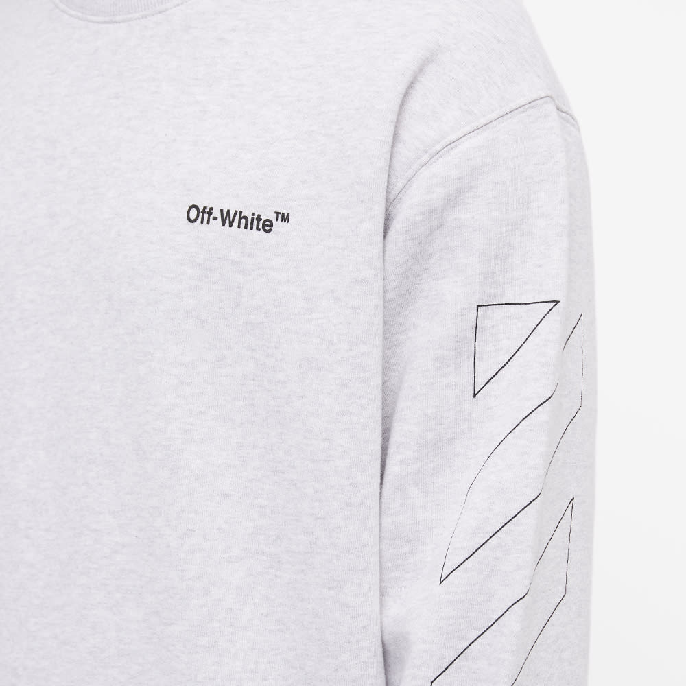 Off-White Diagonal Outline Slim Crew Neck Sweat Melange Grey | END. (UK)
