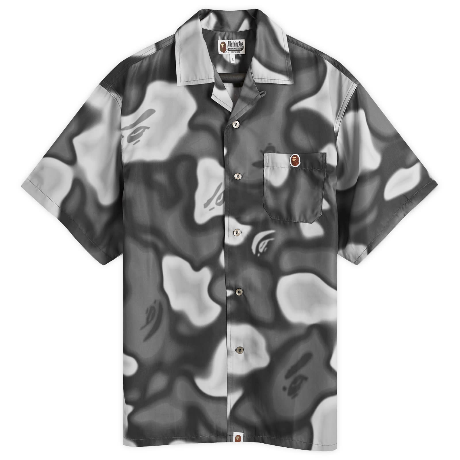A Bathing Ape Liquid Camo Vacation Shirt Black | END. (GB)