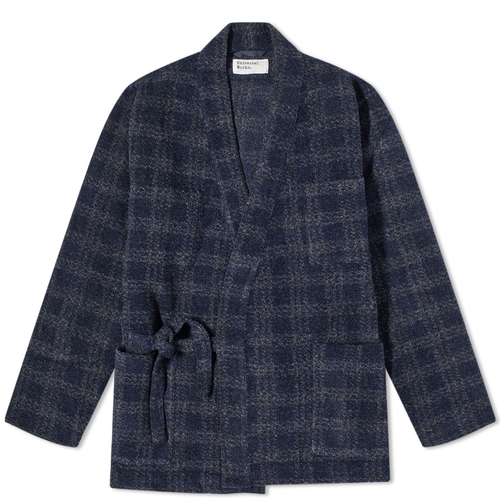 Universal Works Check Wool Fleece Kyoto Work Jacket Navy | END. (US)