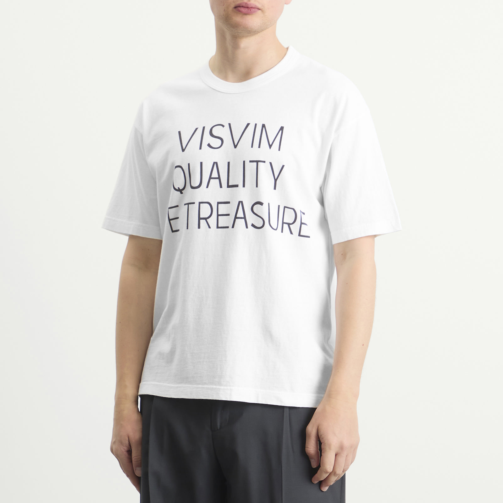 Visvim Men's Jumbo T-Shirt DMGD White - Curated Menswear
