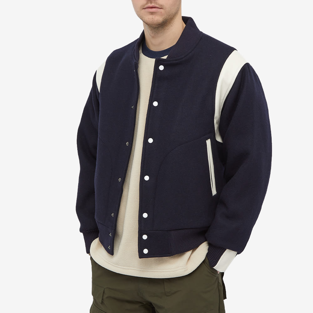 Uniform Bridge Wool Varsity Jacket Navy | END. (DK)