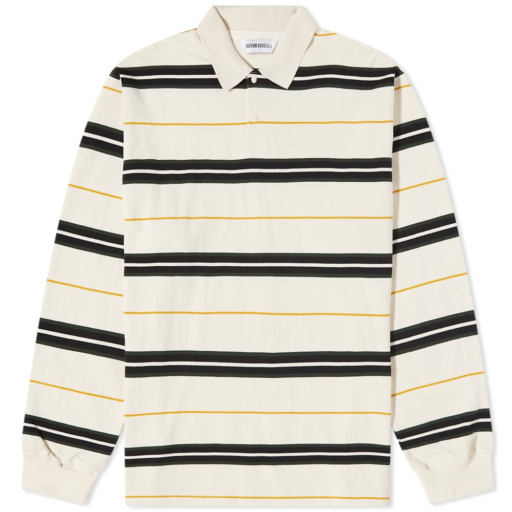 Uniform Bridge Striped Rugby Shirt Ivory | END. (GB)