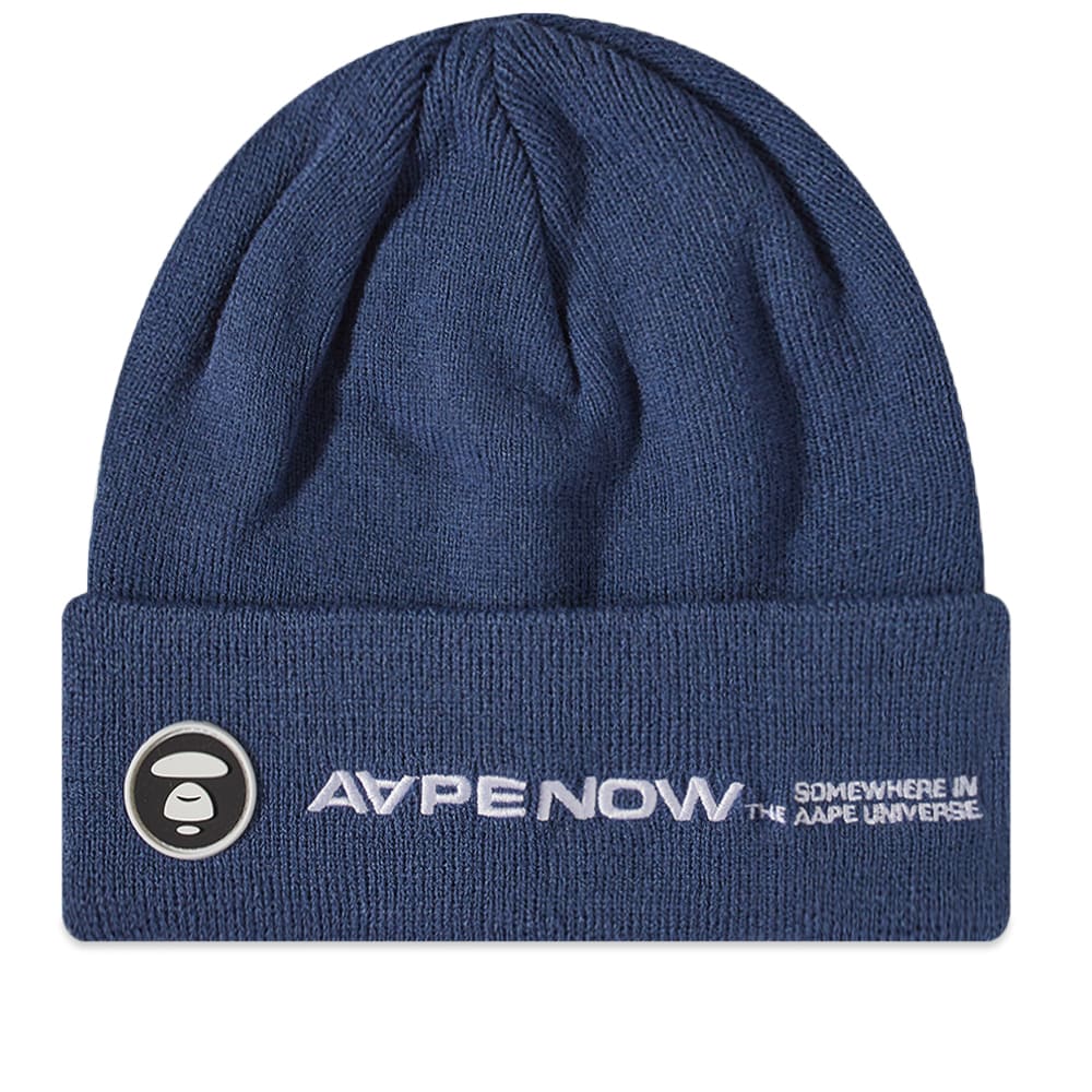AAPE One Point Beanie Hat Dark Blue | END. (GB)