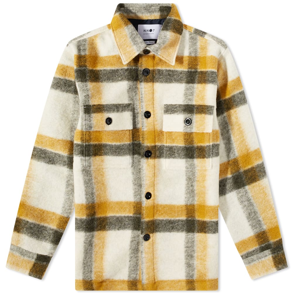NN07 Soren CheckWool Overshirt Yellow/White/Blac | END. (US)