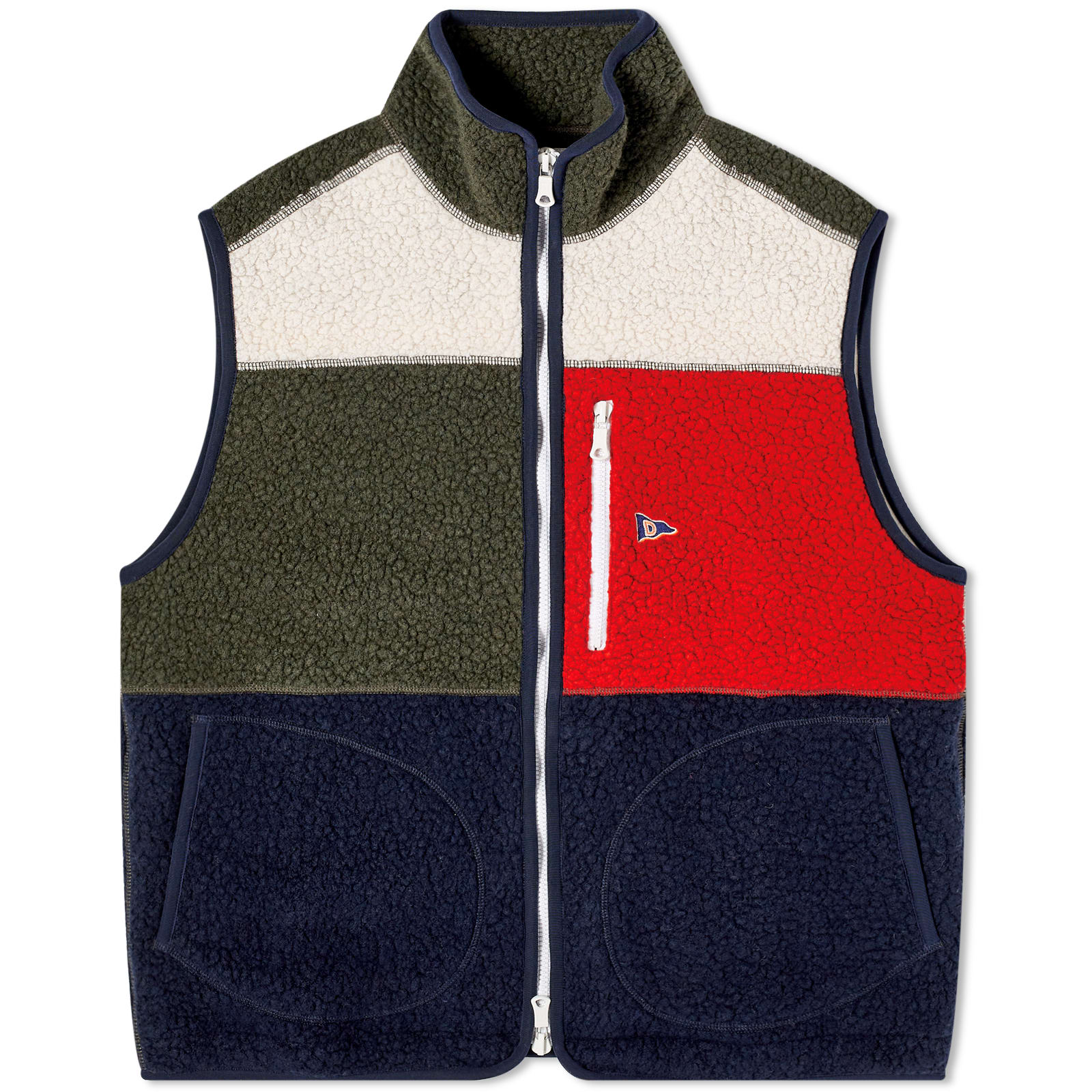 Drake's Colour Block Fleece Vest Multi | END. (KR)