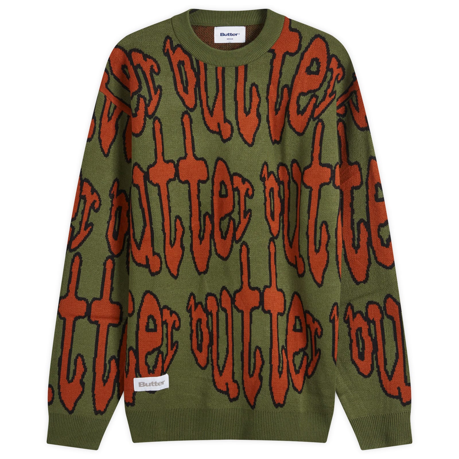 Butter Goods Frenzy Knit Jumper Fatigue | END. (US)