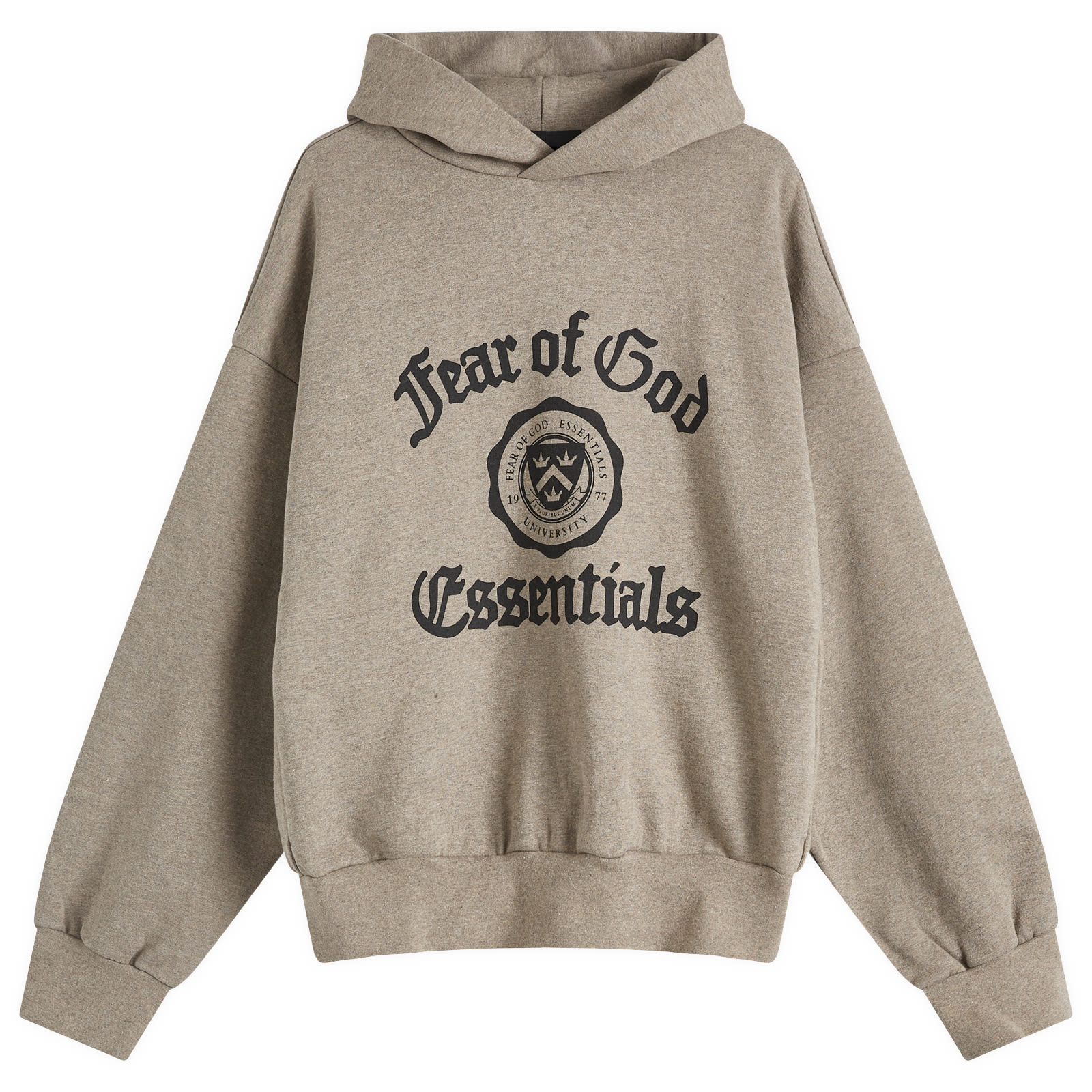 Fear of God ESSENTIALS Heavy Fleece Vintage Shrunken Hoodie Heather ...