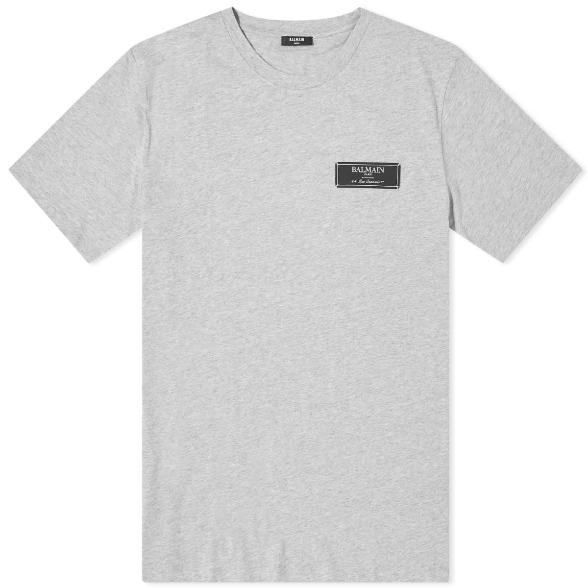 Balmain Label T-Shirt Grey Marl | END. (US)