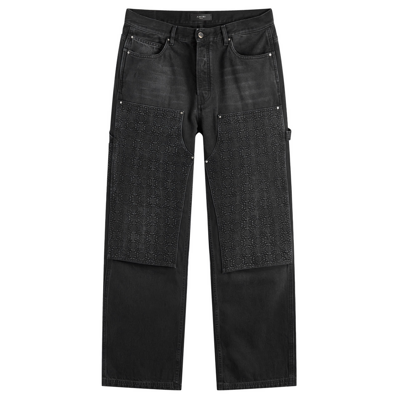 AMIRI Embossed Denim Carpenter Pants Vintage Black | END. (US)