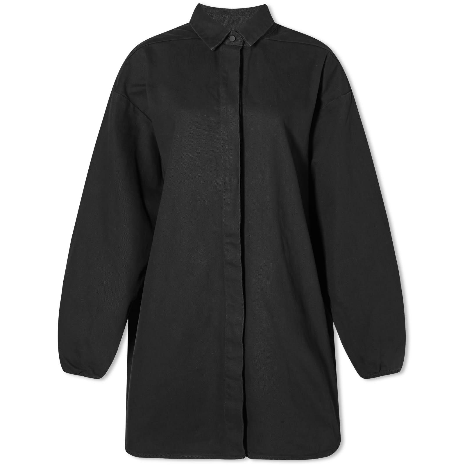Fear of God ESSENTIALS Button Down Shirt Overdye Black Denim | END. (US)