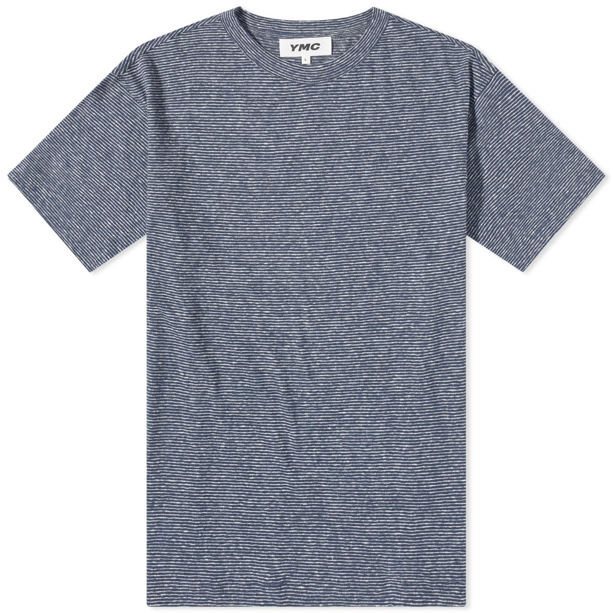 YMC Triple Tee Ecru- Navy | END.
