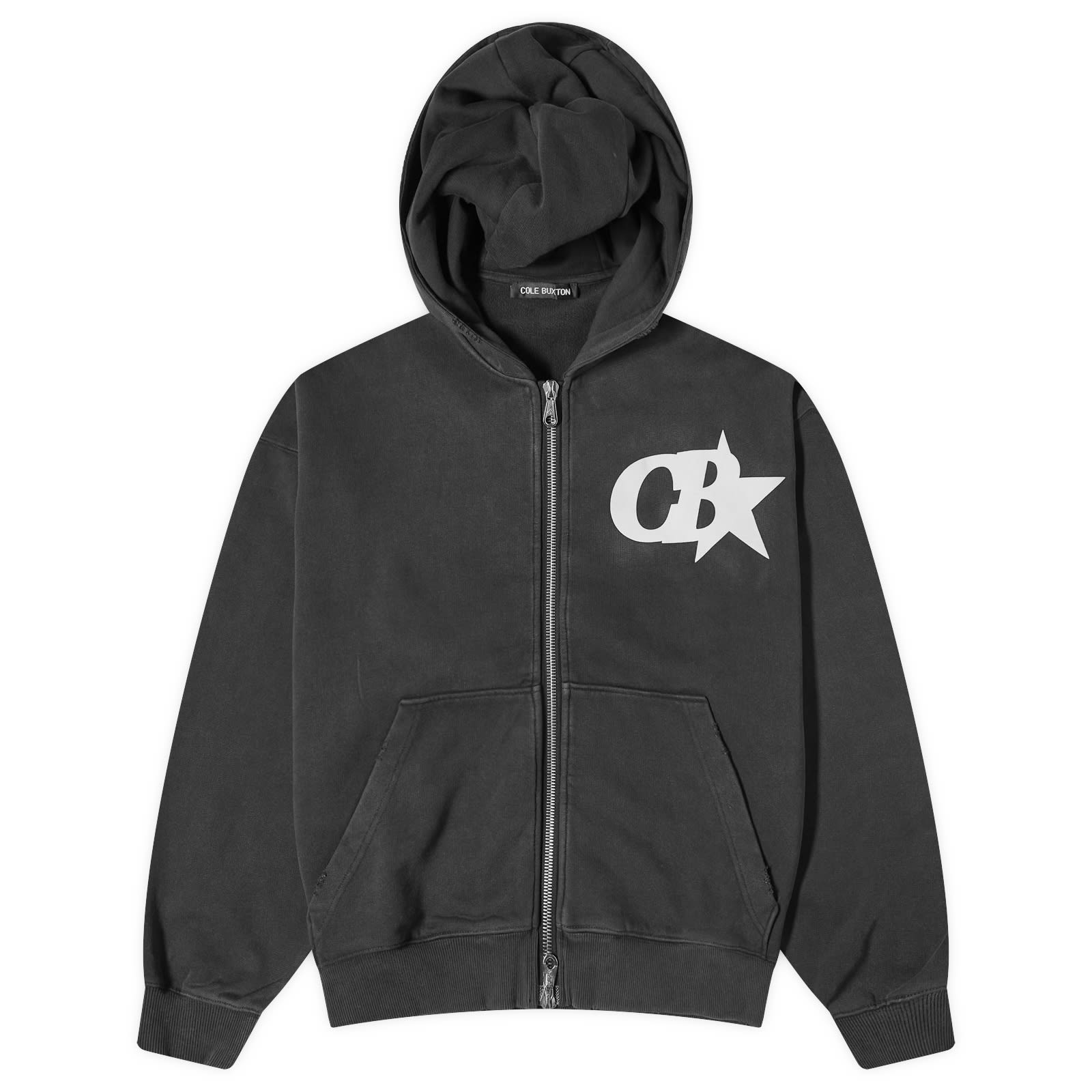 Cole Buxton CB Star Zip Hoodie Vintage Black | END.