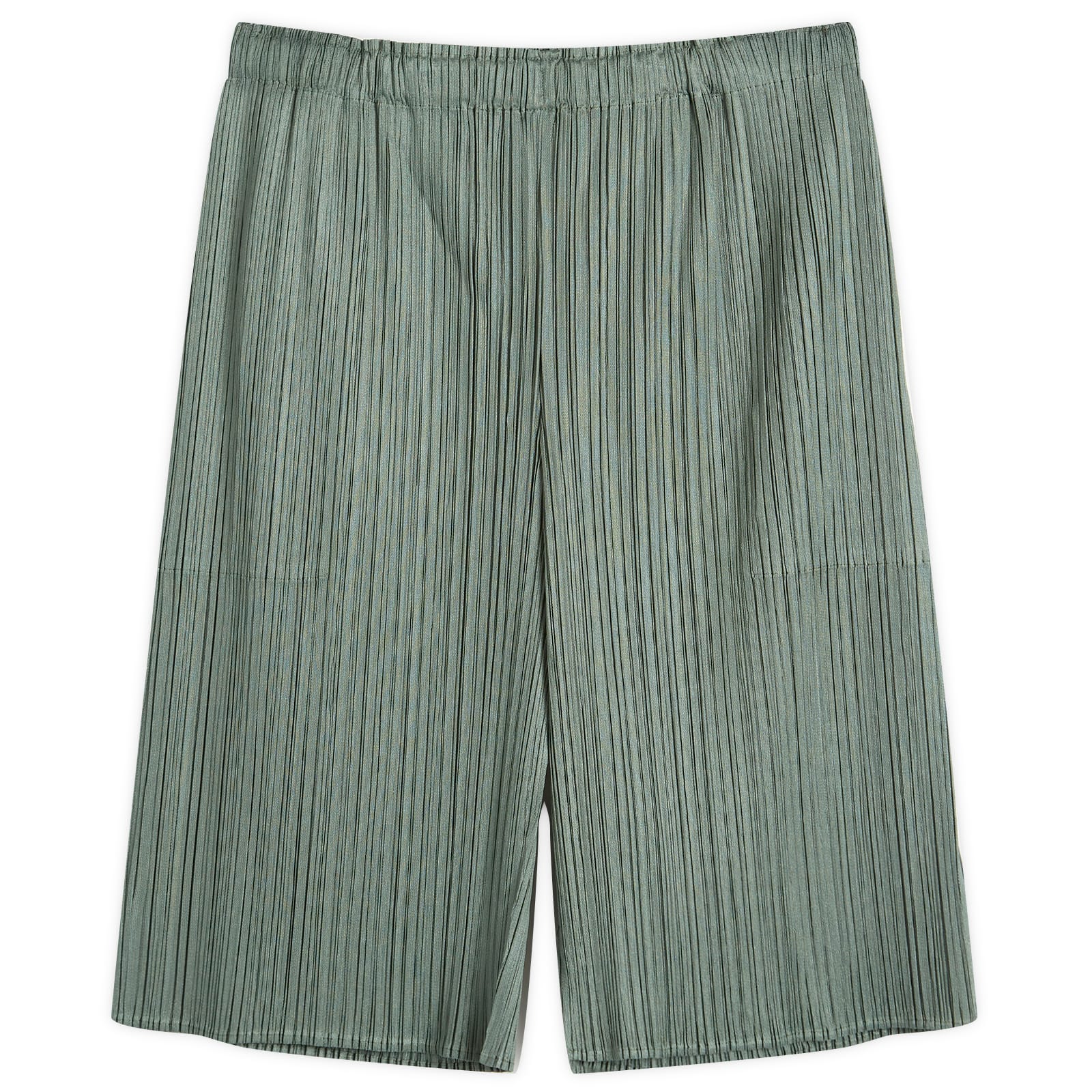 Pleats Please Issey Miyake Pleated Shorts Moss Green | END. (AR)