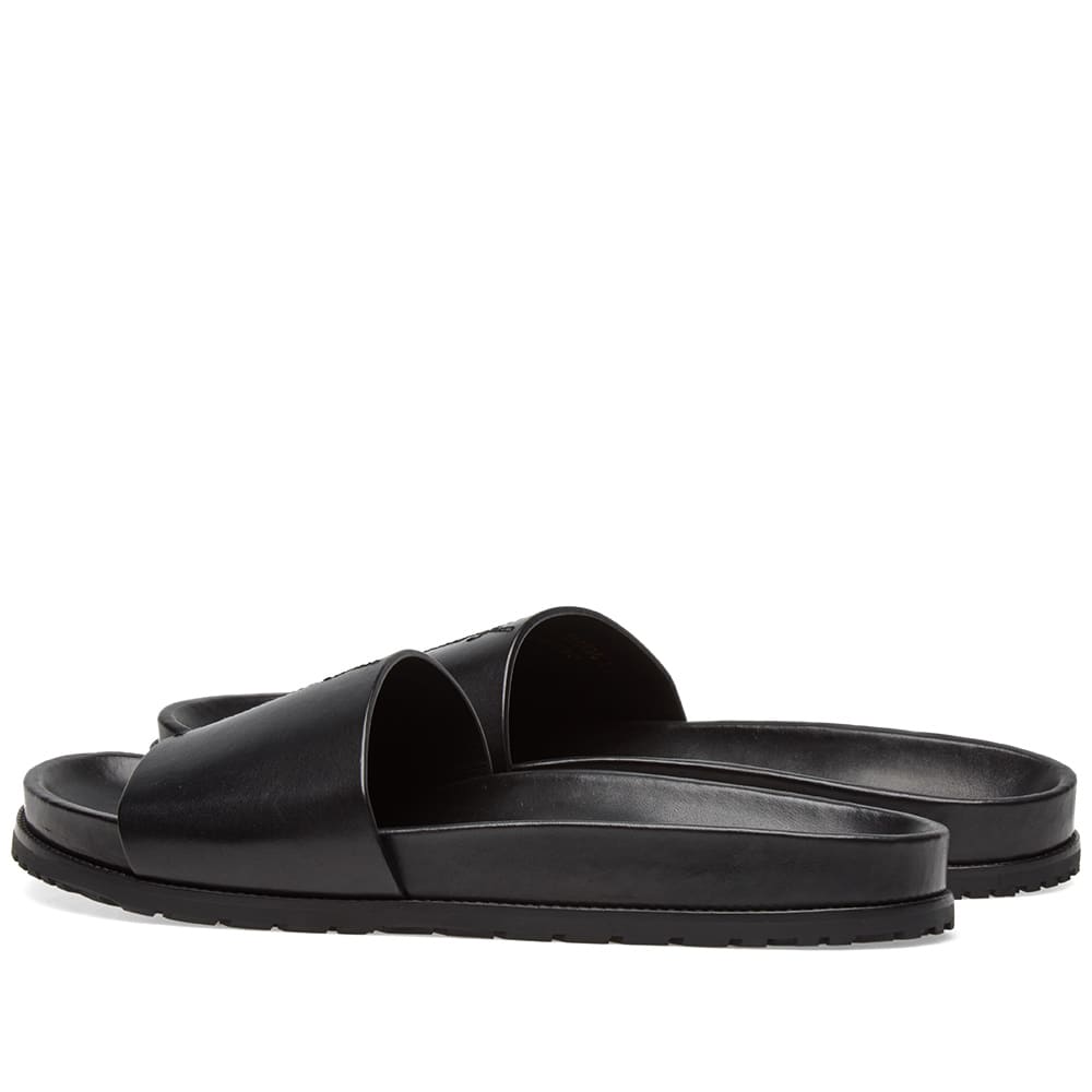 Saint Laurent YSL Leather Slide Black | END. (TW)