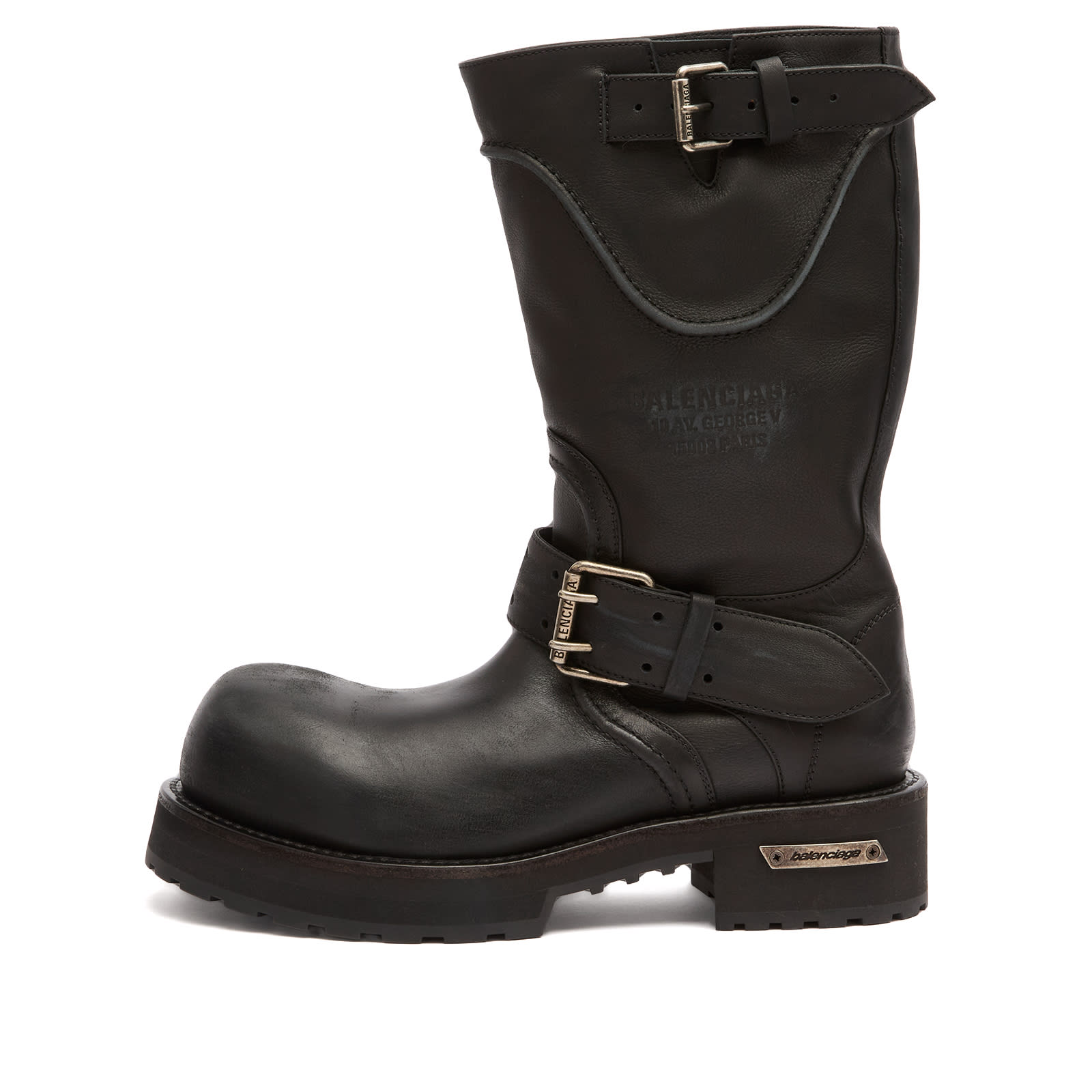 Balenciaga Leather Venom Boot Black/Silver | END. (AR)