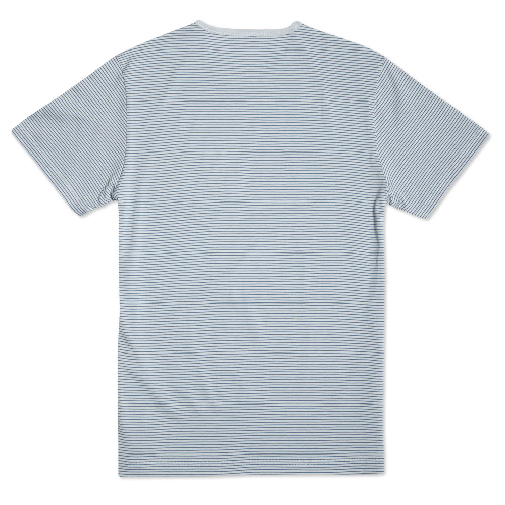 Sunspel Narrow Stripe Crew Neck Tee Frost Blue & Blue Shadow | END. (US)