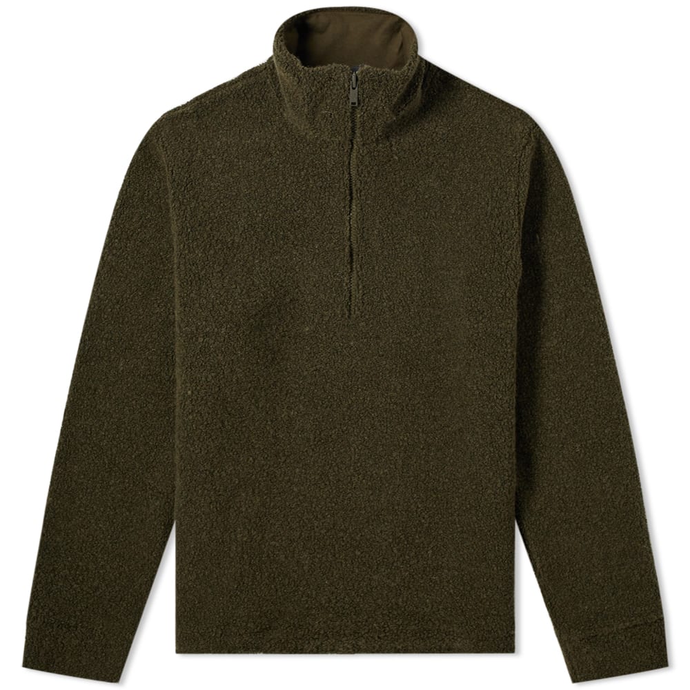 A.P.C. Top Beaver Half Zip Sweat Military Khaki | END. (NZ)