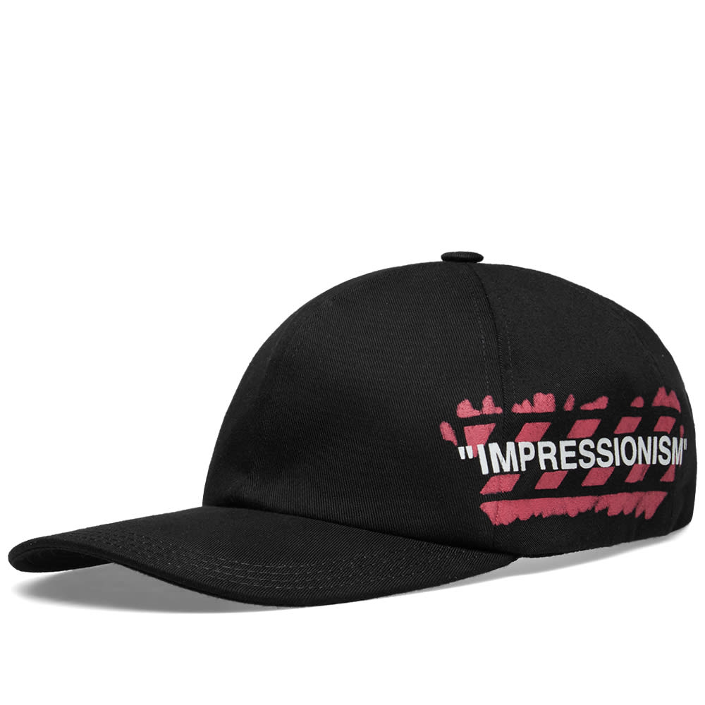 Off-White Stencil Spray Baseball Cap Black & Fuchsia | END. (GB)