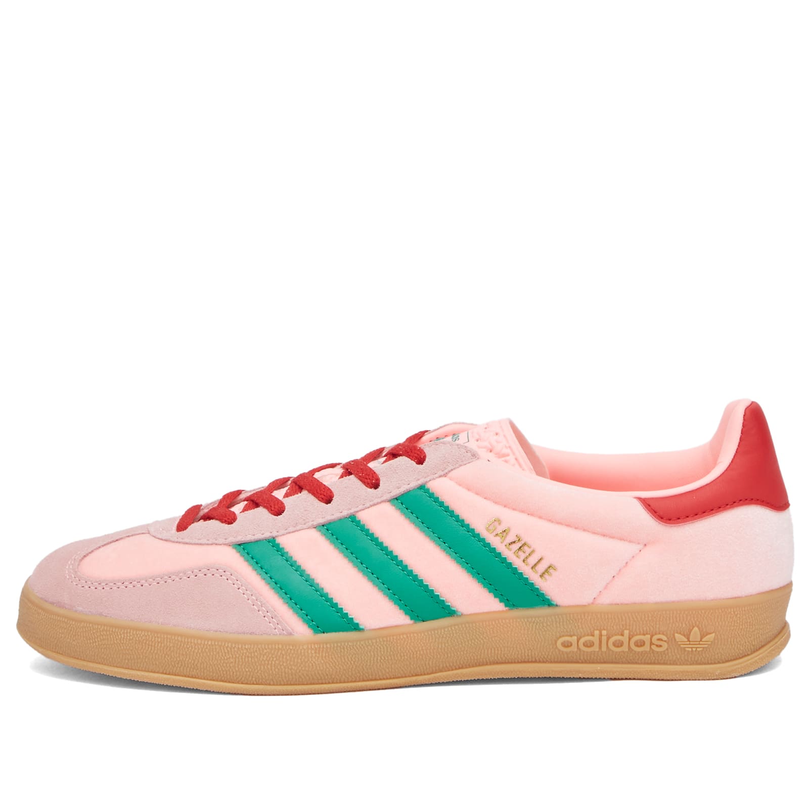 adidas Gazelle Indoor W Sneaker Green, Pink & Gum | END. (US)