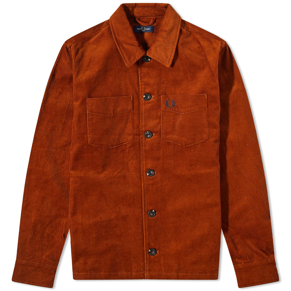 Fred Perry Authentic Cord Overshirt Nut Flake | END.