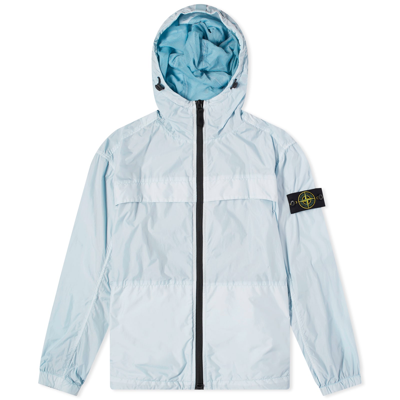 Stone Island Crinkle Reps Hooded Jacket Sky Blue | END. (GB)