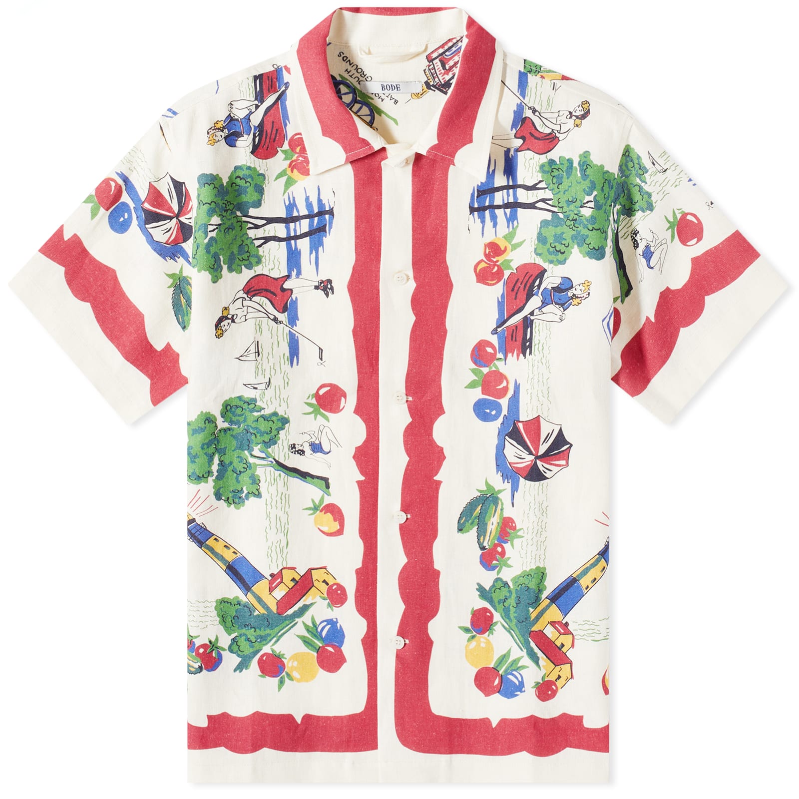 BODE Garden State Vacation Shirt Red Multi | END. (US)