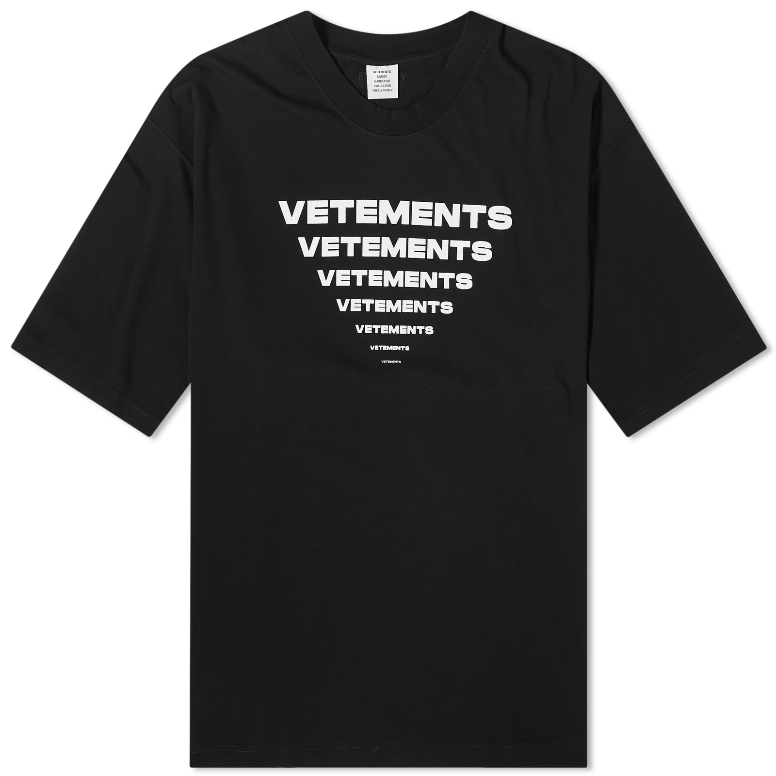 VETEMENTS Pyramid Logo T-Shirt Black | END. (GB)