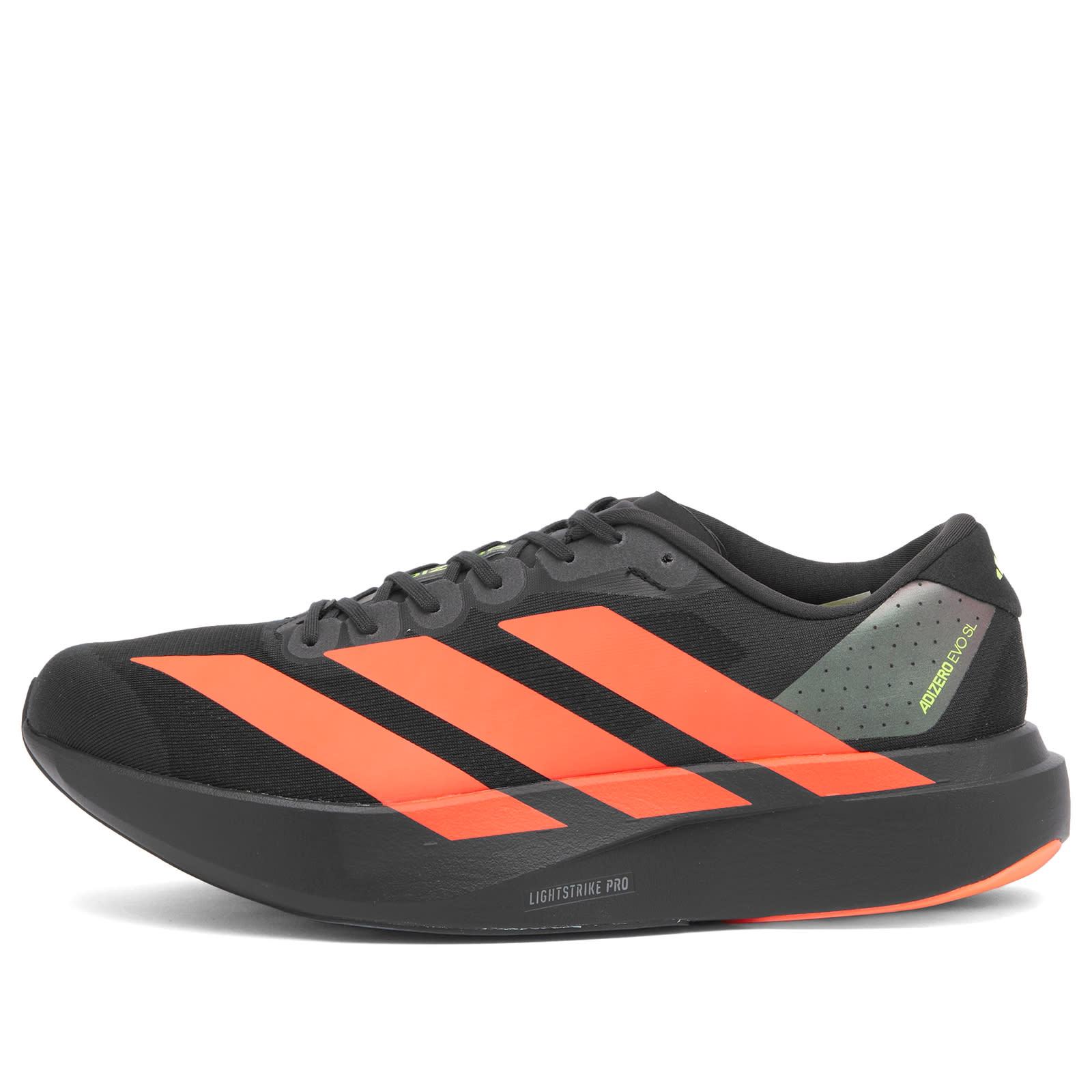 Adidas Men's adizero Evo SL Carbon/Red/Solar Slime - Curated Menswear