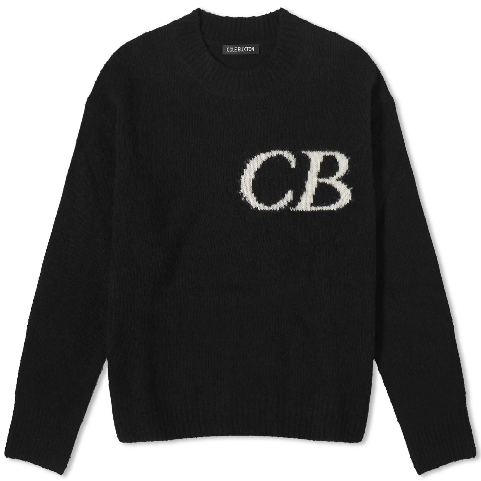 Cole Buxton CB Logo Crew Knit Sweat Black | END.