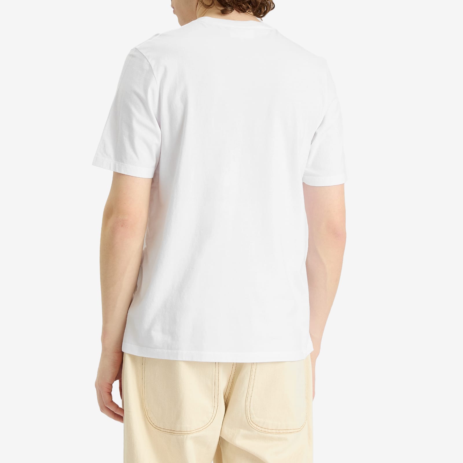 Maison Kitsune Fox Head Patch Regular T-Shirt White - Curated Menswear