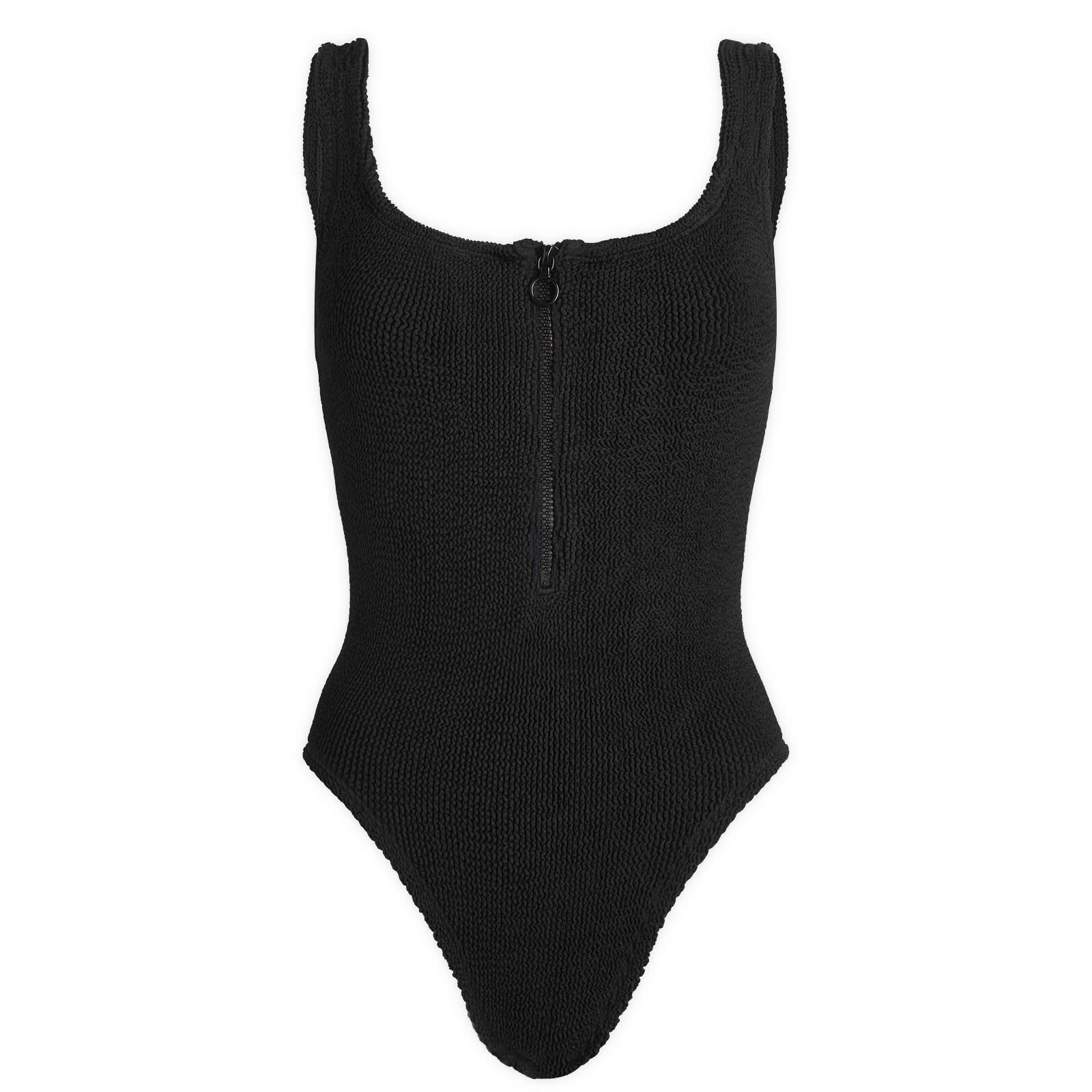 Hunza G Dallas Zip Front Swimsuit Black | END. (GB)