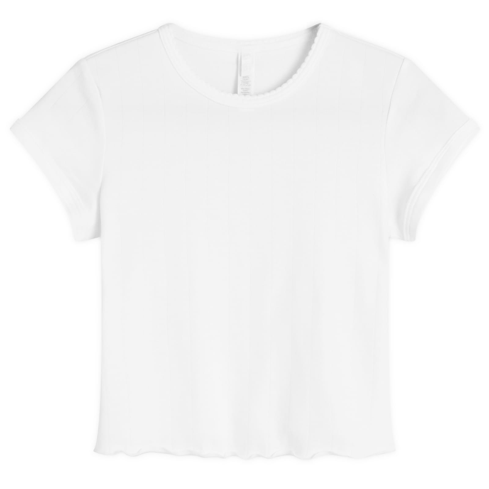 SKIMS Drop Needle Pointelle Baby T-Shirt Snow | END. (JP)