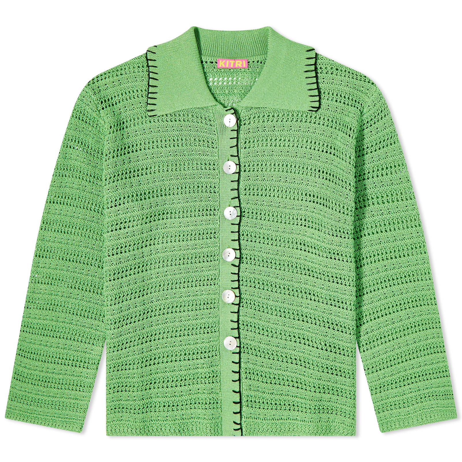KITRI Gaia Green Knit Cardigan Green | END. (GB)