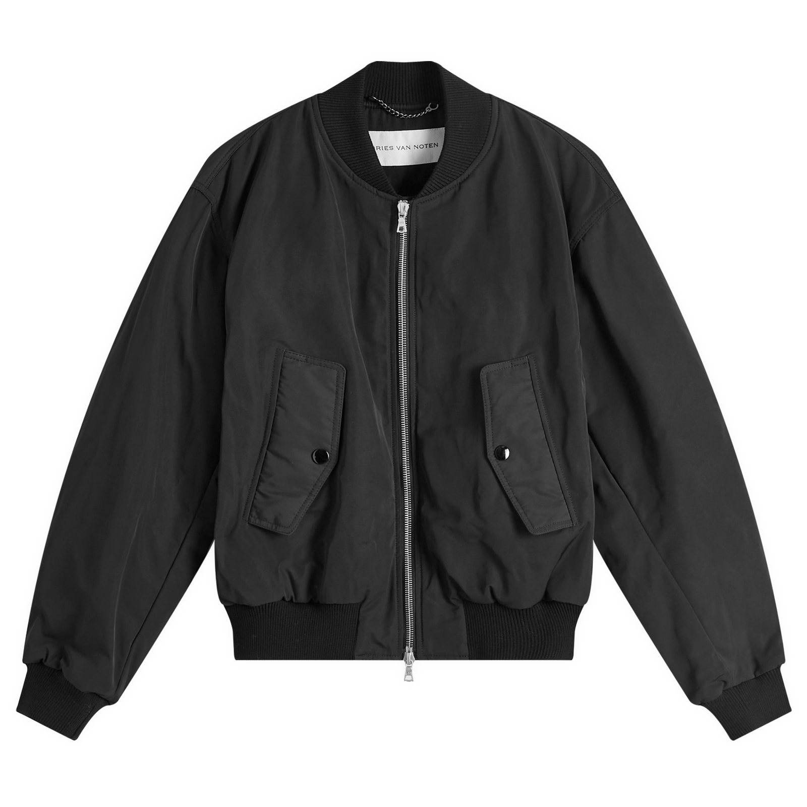 Dries Van Noten Verso Tris Water Repellent Bomber Jacket Black | END. (US)